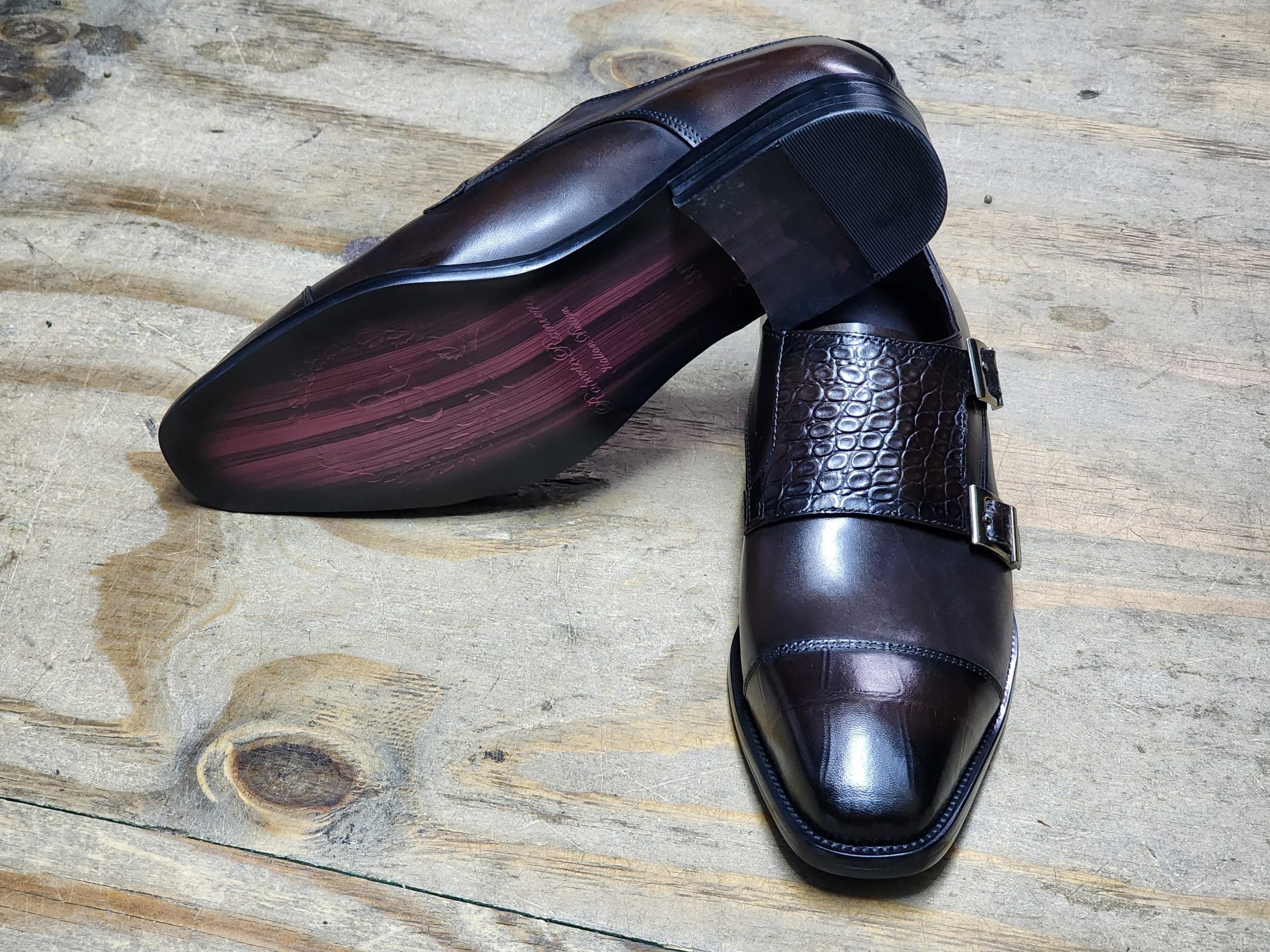 Roberto Raniera Brown Leather Twin Buckle | Style Fusionz